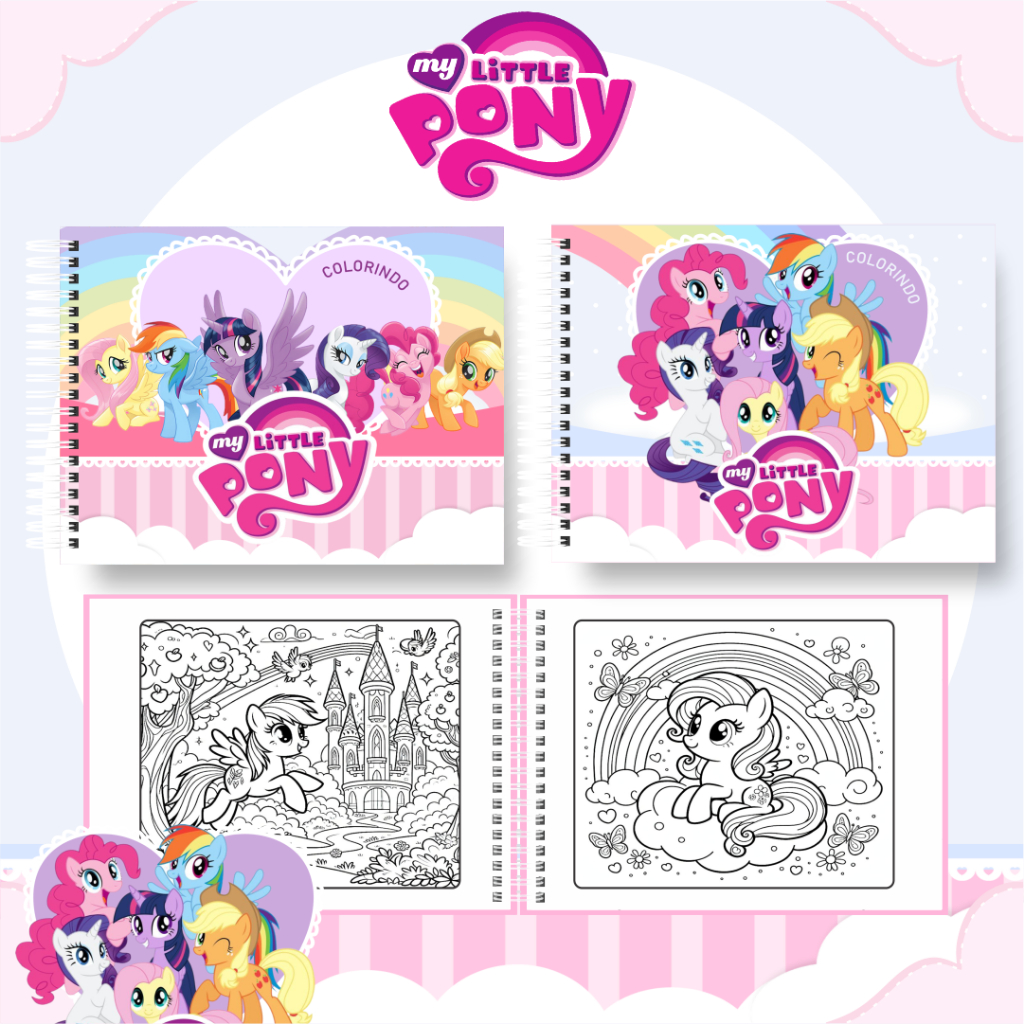 Livro de Colorir Bobbie Goods MY LITTLE PONY 50 Folhas 120 Gramatura ...