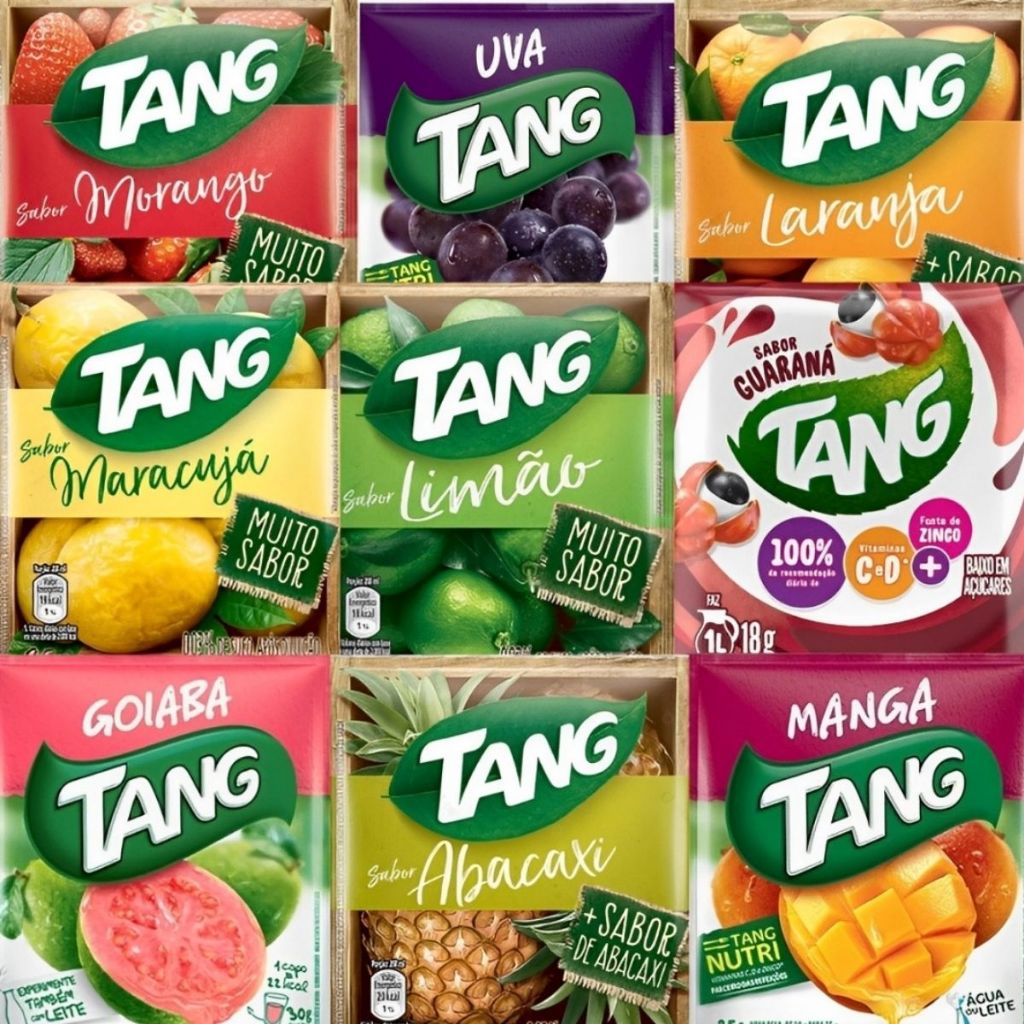Kit Suco Tang Refresco em Pó 12 Unidades Variados 18g | Shopee Brasil