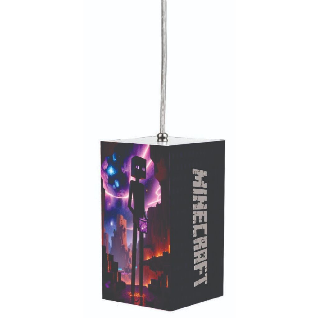 Luminária Minecraft Varios Modelos Gamer Geek Lustre Quarto Teto ...