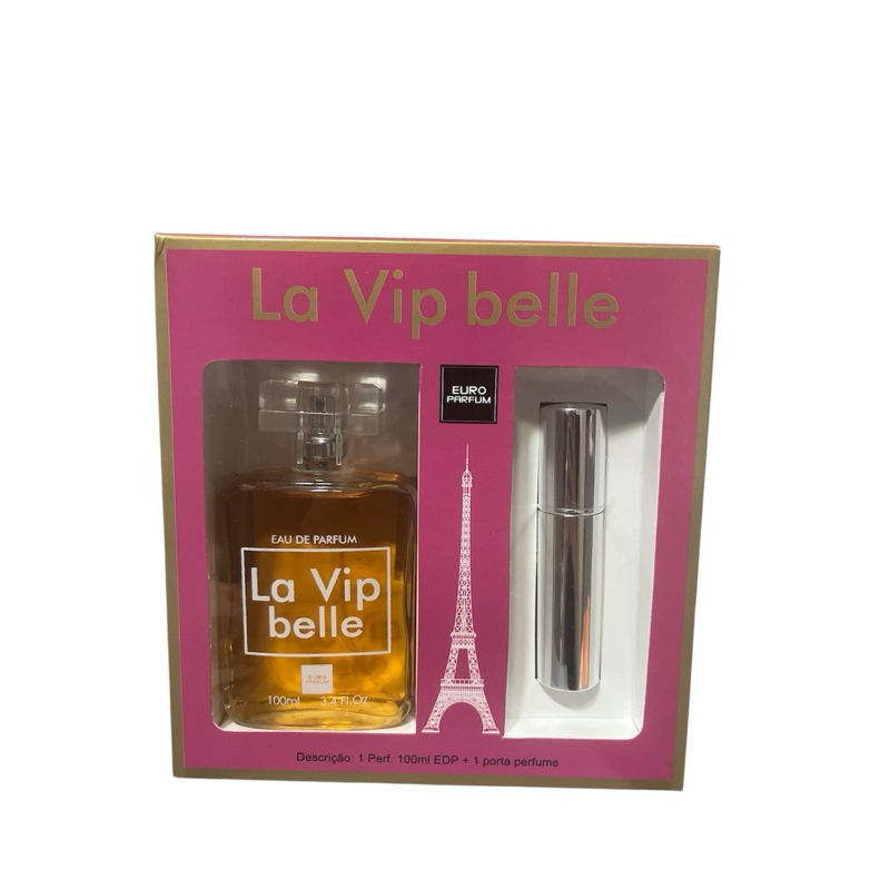 Kit La VIP belle euro parfum perfume com porta perfume | Shopee Brasil