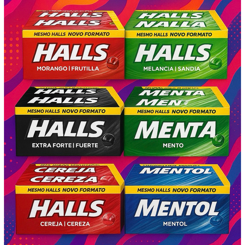 Halls 21UN Display Mondelez | Shopee Brasil