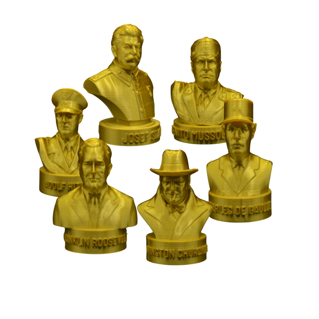 Esculturas Kit 6 Líderes Segunda Guerra Mundial Roosevelt Stalin ...