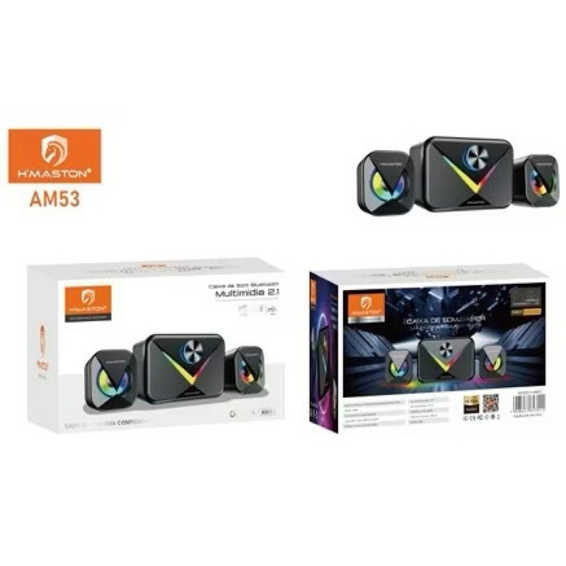 Caixa de Som H'maston AM53 Bluetooth e Para Game | Shopee Brasil