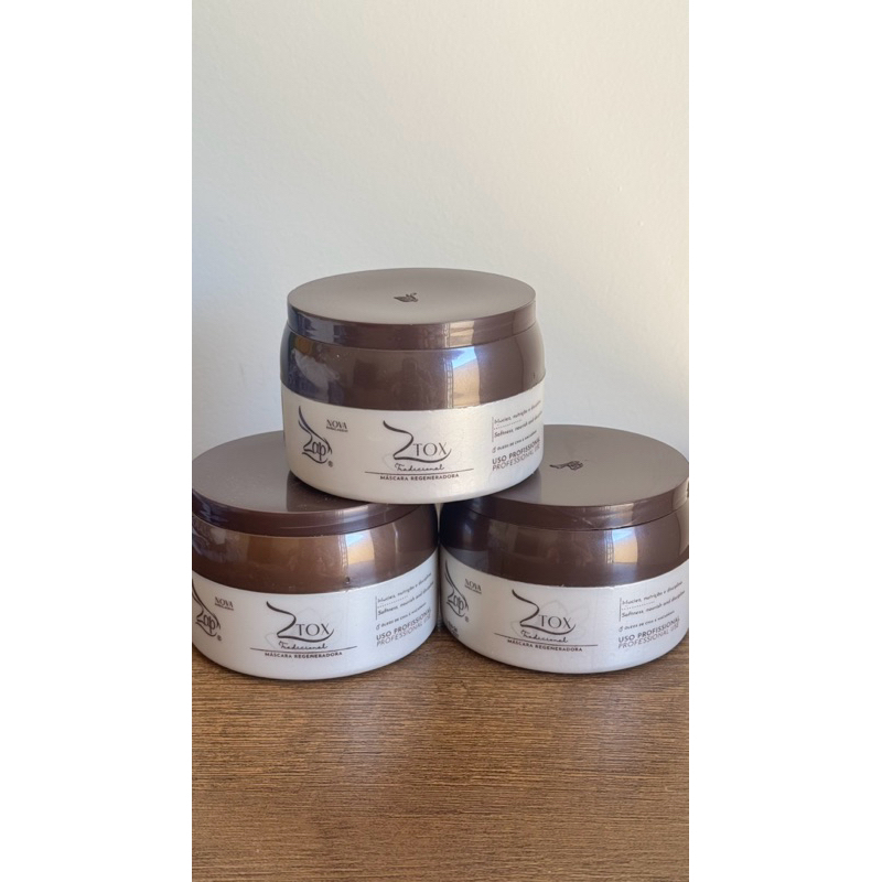 Kit 3 Máscara Botox Capilar Ztox Cabelos alinhados mais brilho 450g Zap ...