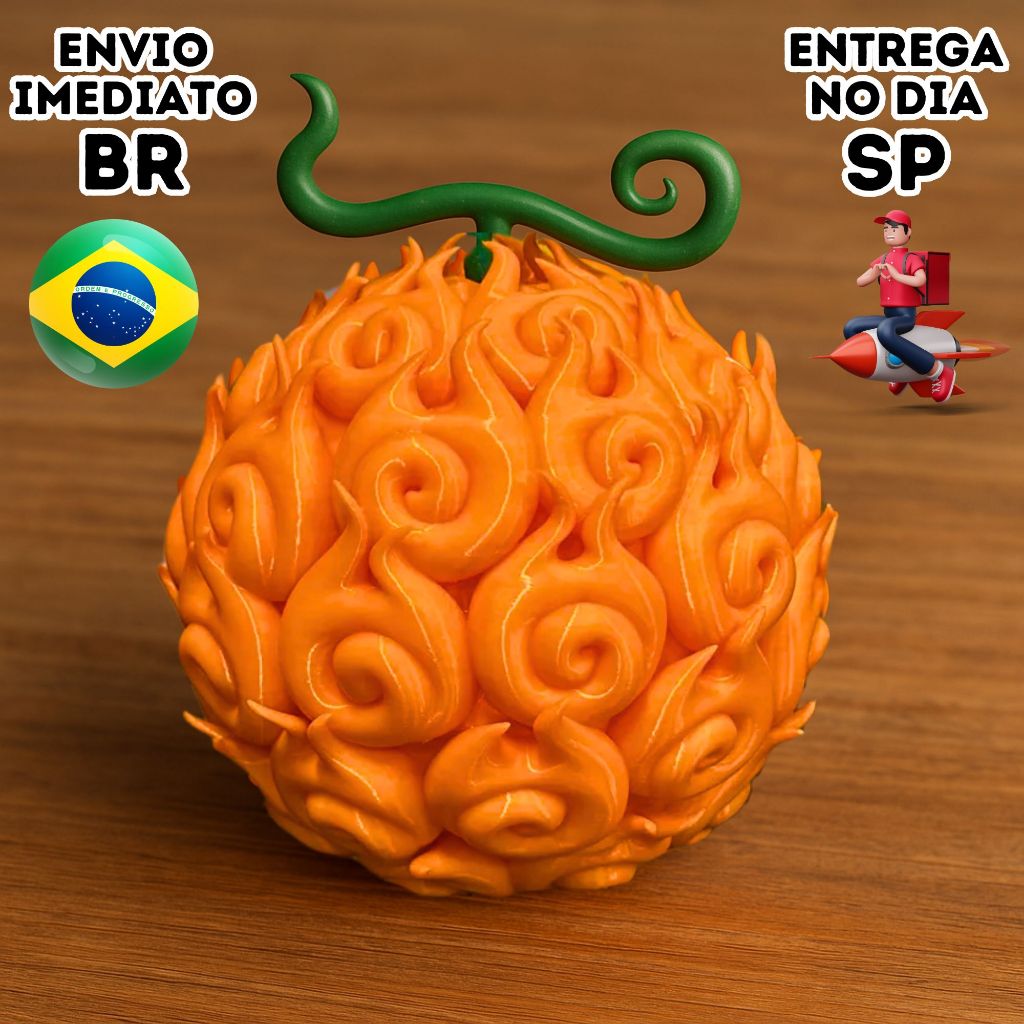 Mera Mera no Mi Akuma no Mi Fruta do Diabo One Piece Presente Otaku ...