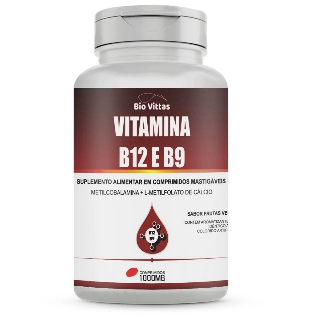 Vitamina B12 E B9 Metilcobalamina (60 Comprimidos) - Bio Vittas | Shopee Brasil