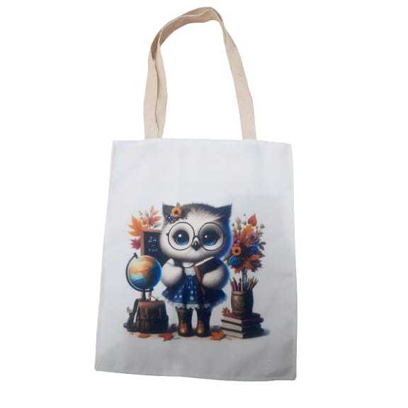 Sacola ecobag Coruja Professora | Shopee Brasil