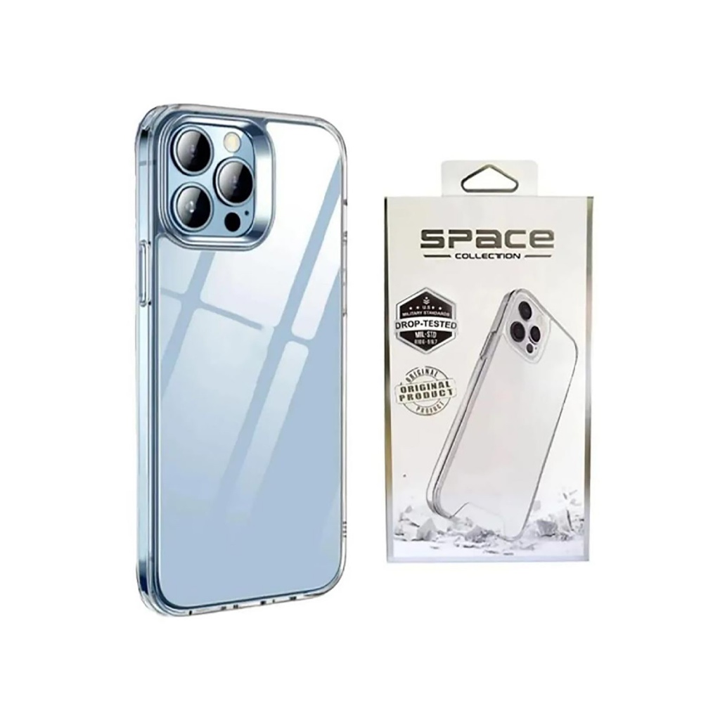 Capa Capinha Space Transparente Anti Impacto Todas as Linhas iPhones 16/15/14/13/12/11 Premium ...