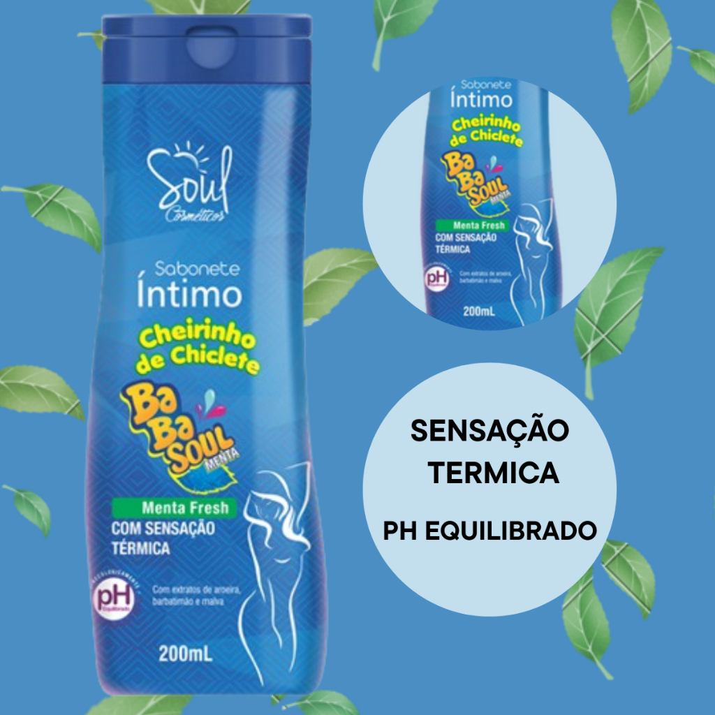 Sabonete Íntimo Baba Soul Cheirinho de Chiclete Menta Fresh Líquido ...
