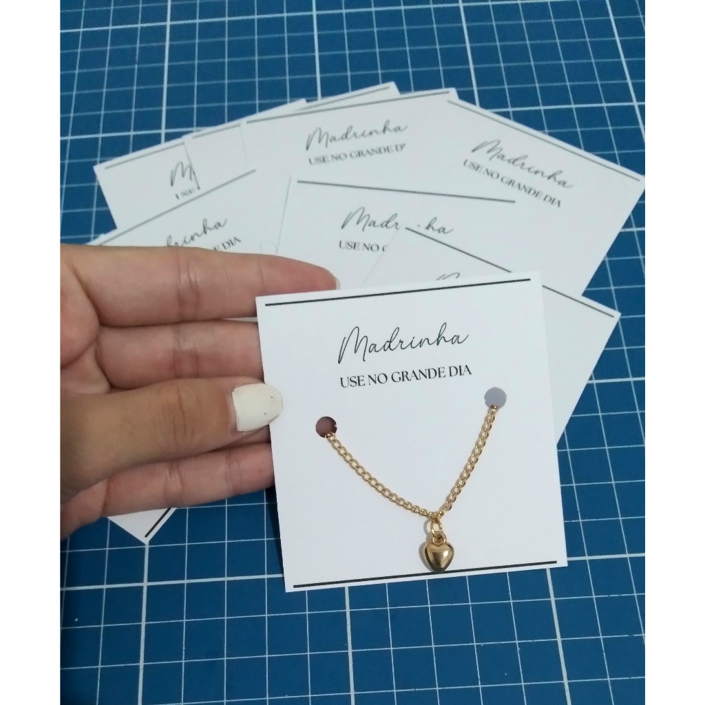 Kit Tag para pulseira ou colar madrinha de casamento | Shopee Brasil
