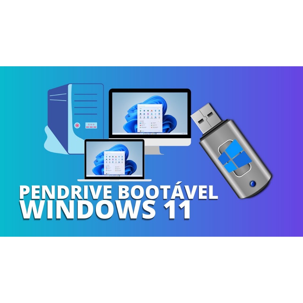 Pendrive Bootavel C/ Windows 11 Completo ( 64 Bits ) / Pacote Office ...