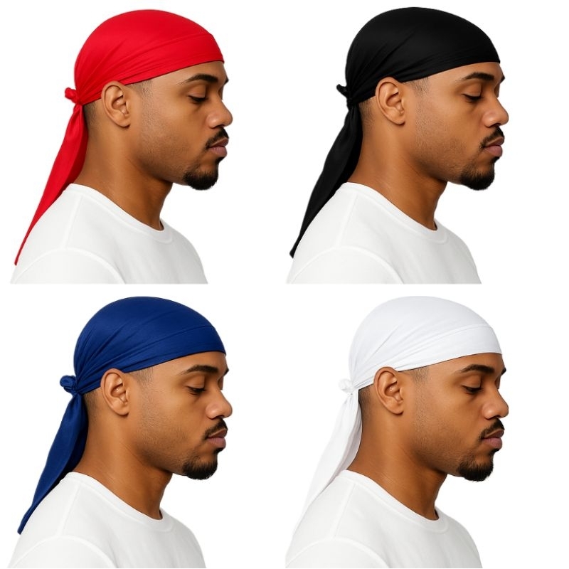 04 Bandana Durag 360waves Durag Hip Hop Rapper trap estilosa | Shopee ...
