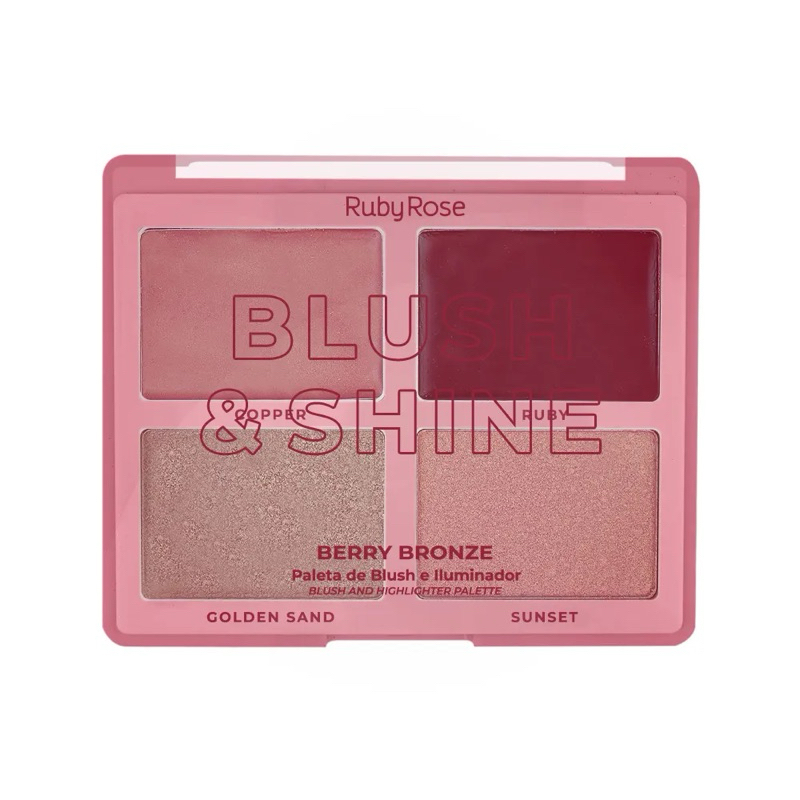 Paleta Blush & Shine – Ruby Rose | Shopee Brasil
