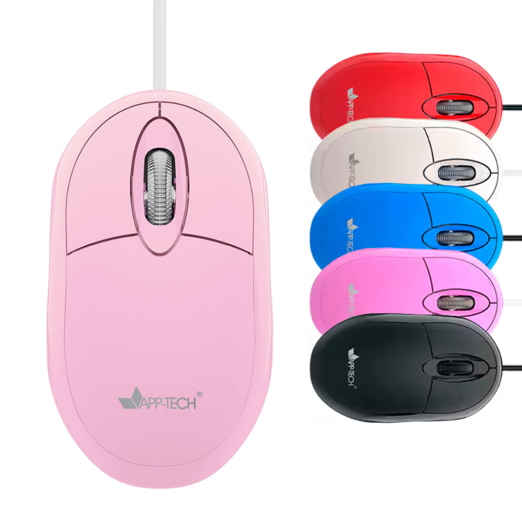 Mouse Óptico USB APP-Tech MF100 1200 DPI com Fio – Varias Cores ...