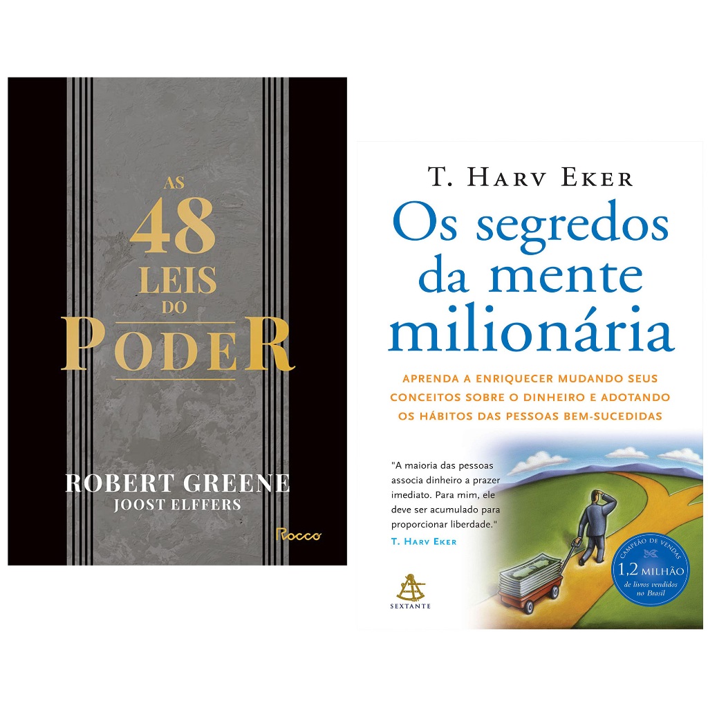Livro As 48 Leis do Poder + Os Segredos da Mente Milionaria | Shopee Brasil