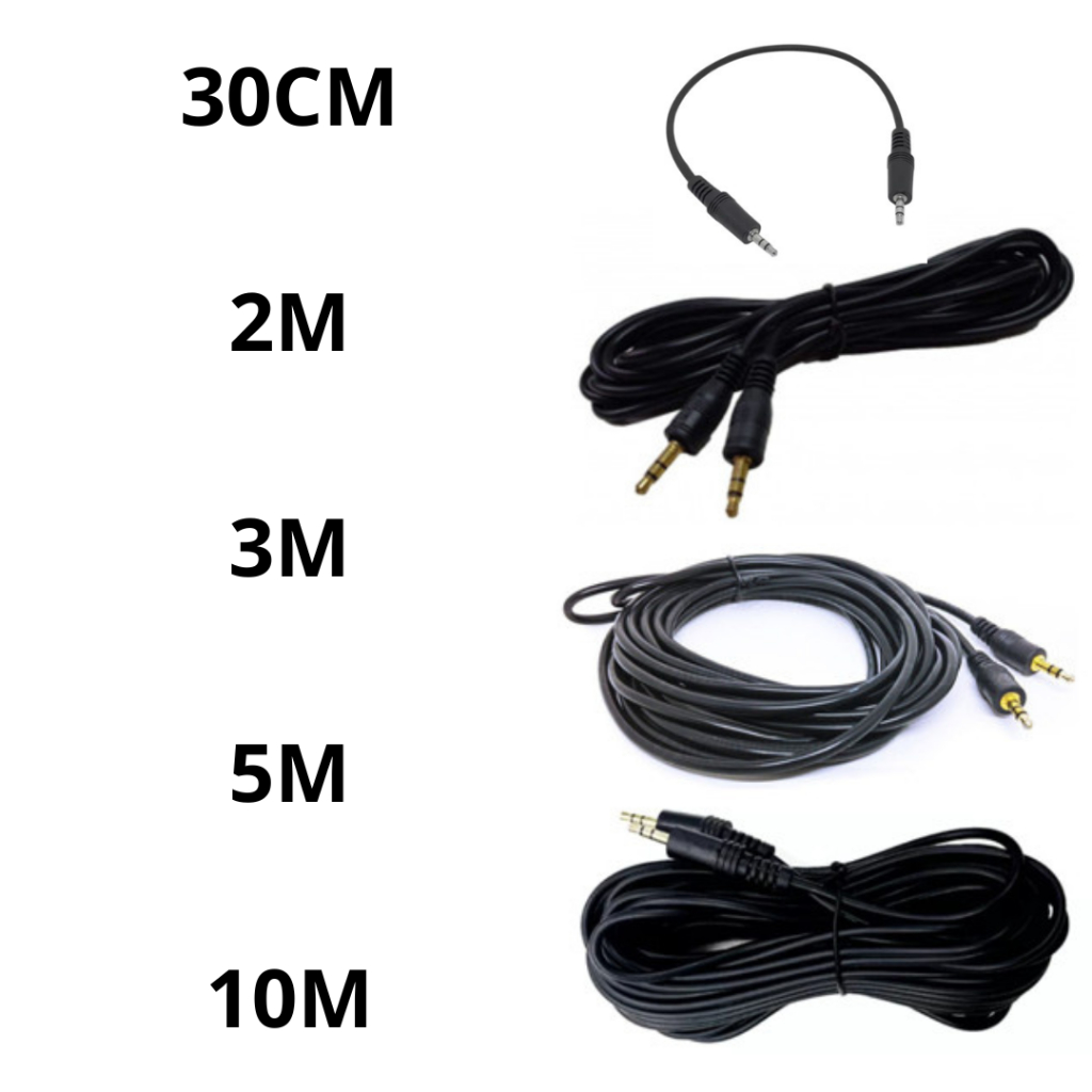 CABO DE ÁUDIO P2 X P2 0,30CM/2M/3M/5M/10M X-CELL, STAR CABLE, KNUP ...