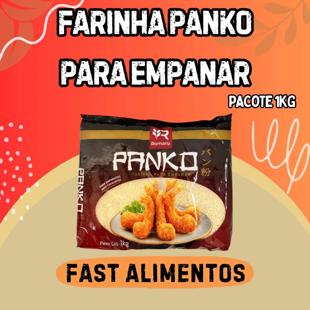 01 Farinha Panko Para Empanar 1kg Embalagem Econômica Crocância ...