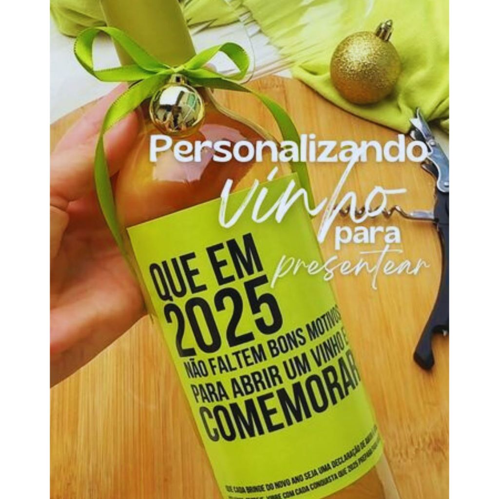 Kit 25 Rótulos de Garrafa Unidades 8x10 Vinho Cerveja Adesivo Vinílico ...