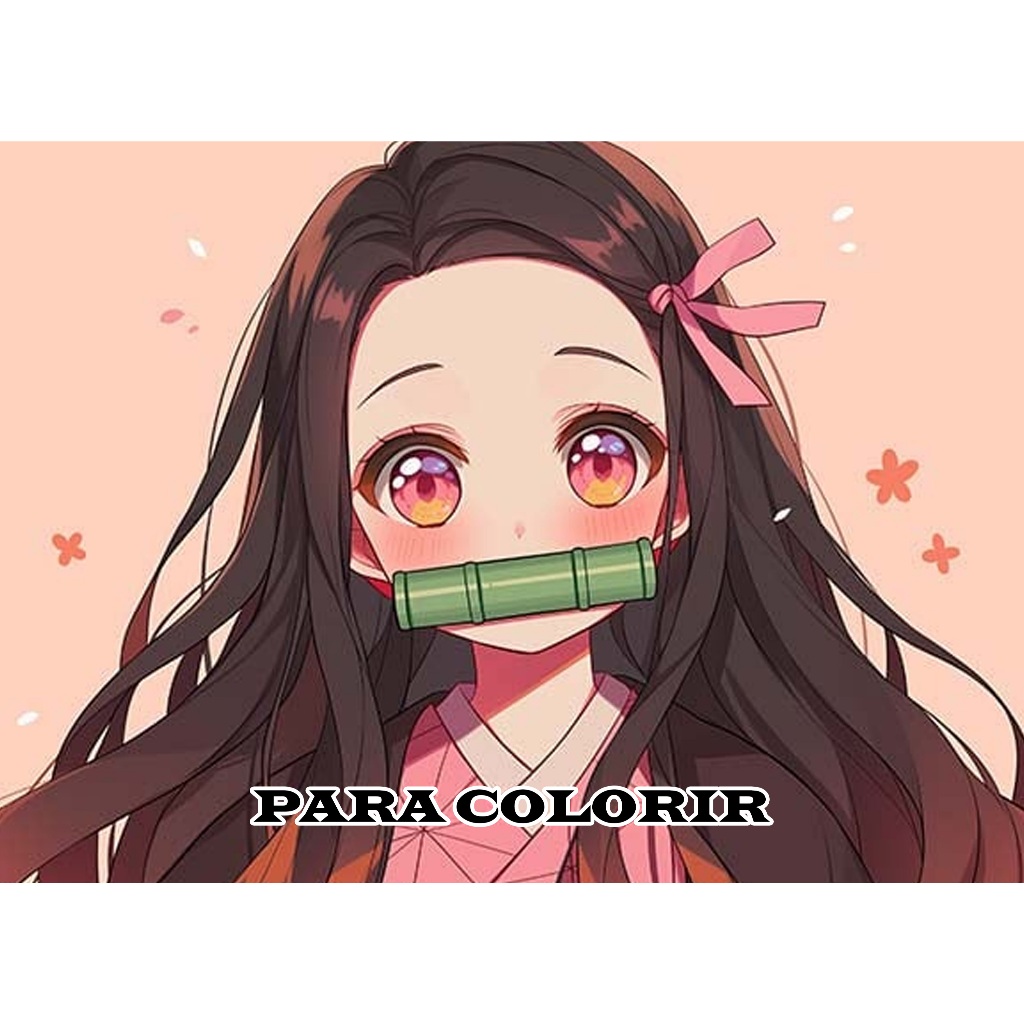 Livro para Colorir Tema do Nezuko | Shopee Brasil