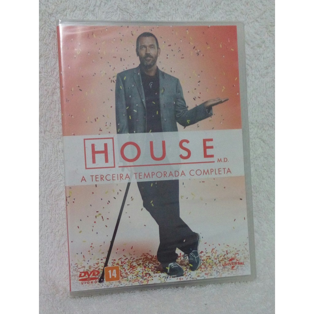 DVD - House - 3 Temporada Completa - Original - Novo - Lacrado | Shopee ...