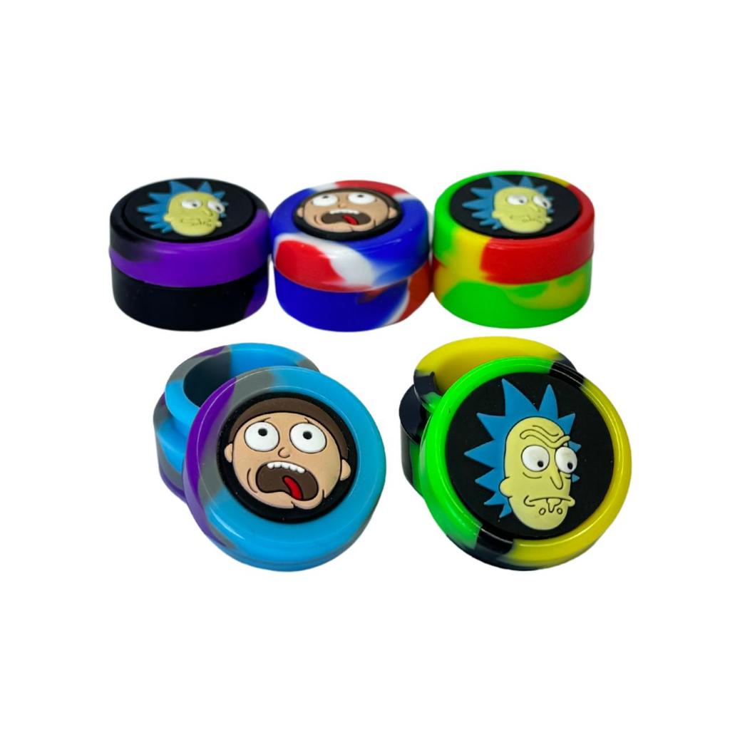 Kit 5 Pote Slick Silicone Container Redondo 6ml Rick E Morty Variados | Shopee Brasil