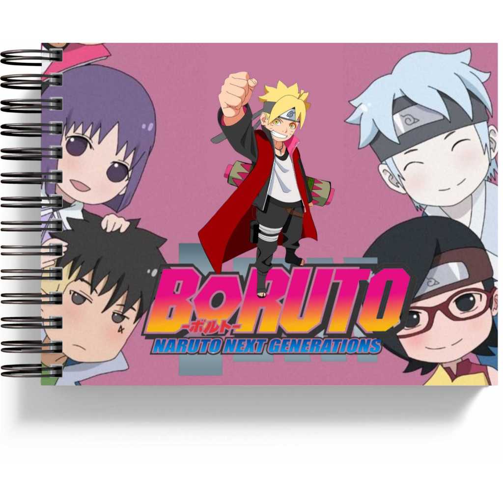 Livro de Colorir Boruto 100 Folhas ou 50 Folhas 180Gramatura Caderno de ...