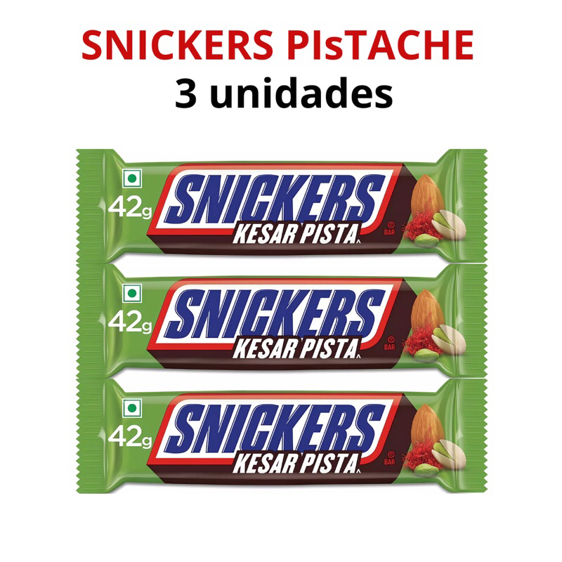 Kit 3 Chocolate Snickers Pistache Chocolate Importado Doces Para Páscoa ...