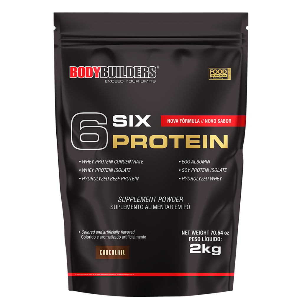 Whey Protein 6 Six Protein Pure 2kg Chocolate – Bodybuilders | Shopee ...