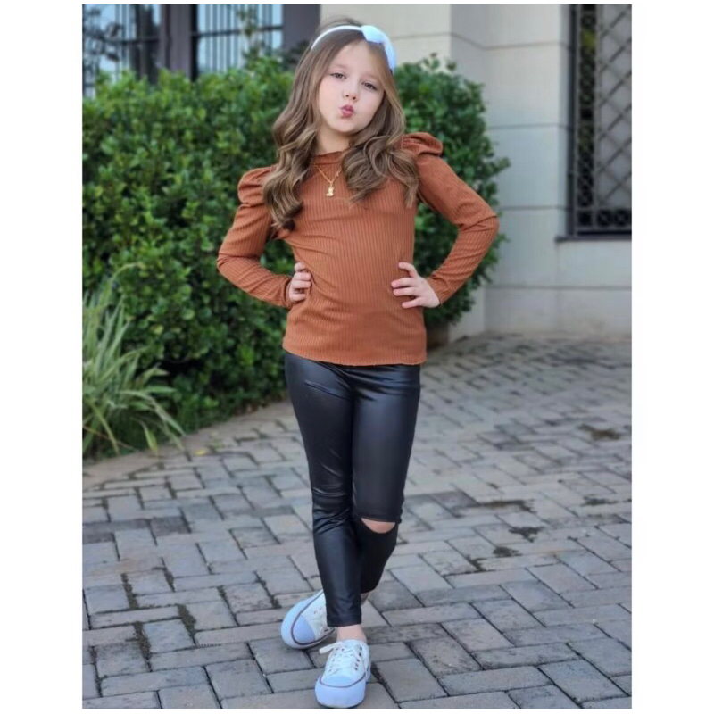 Blusa manga longa menina camiseta manga comprida Frio Moda Inverno Bloguerinha Moda Inverno Mini ...