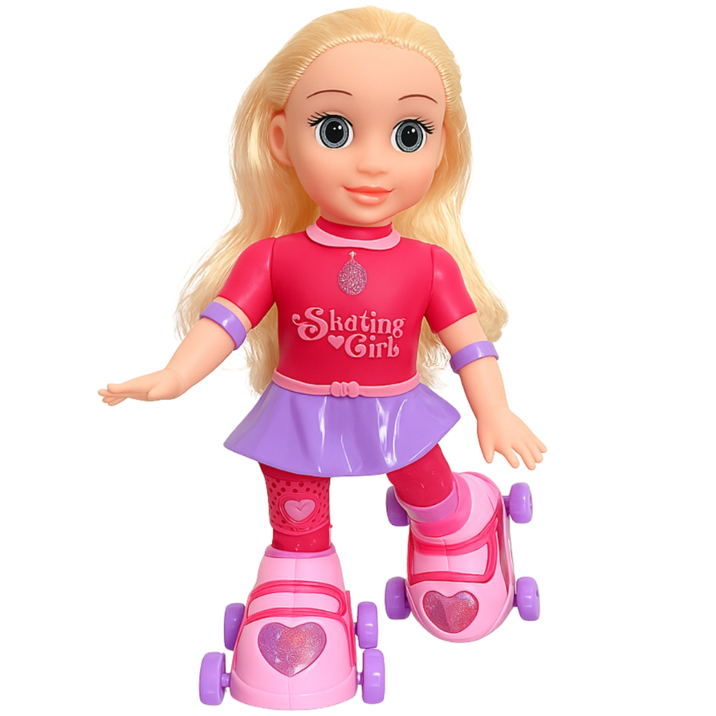 Boneca Patinadora Brinquedo Infantil Luzes Anda Canta Dança Menina ...