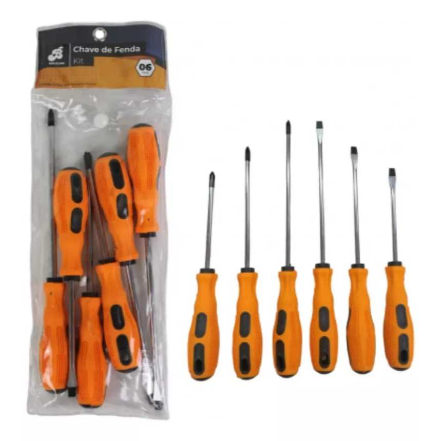 kit De Chave Fenda e Philips com 6 unidades imantada | Shopee Brasil