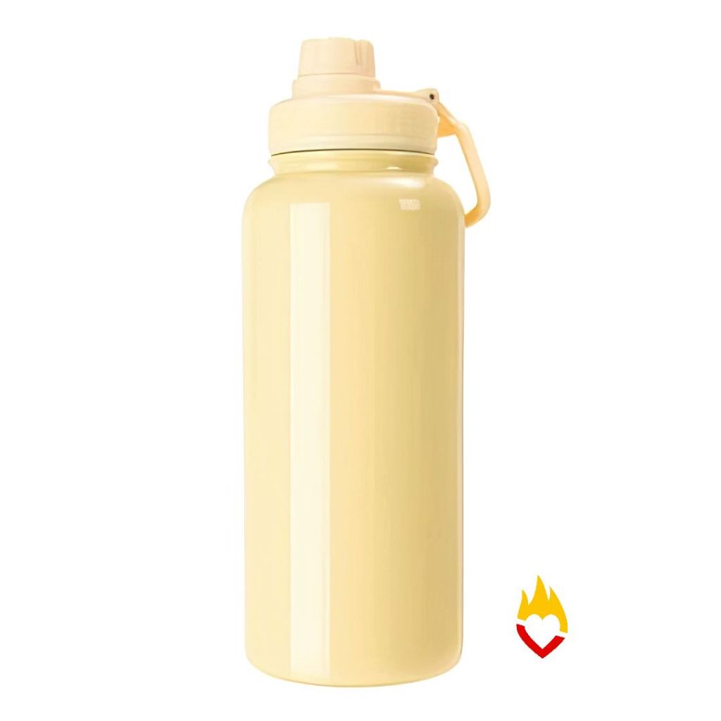Garrafa Inox - 900ml - FOX - Amarela - Térmica - Parede Dupla - Probulk ...