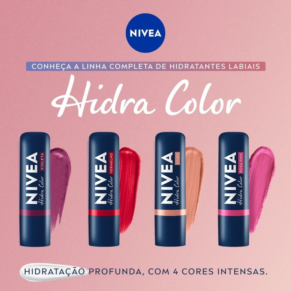 Nivea Hidra Color 2 em 1 Hidratante com Cor para os Lábios | Shopee Brasil