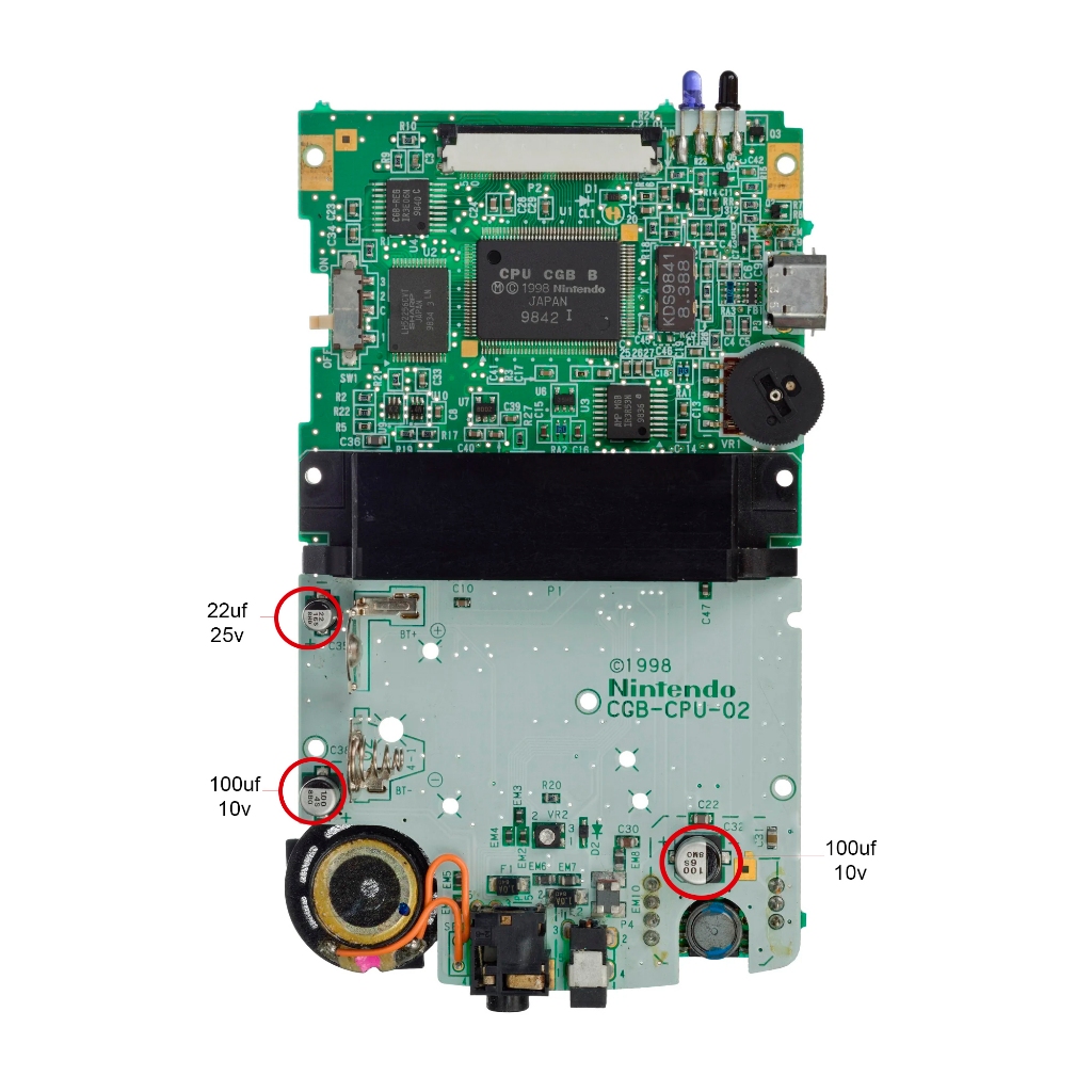 Kit Capacitores para Gameboy Color GBC | Shopee Brasil