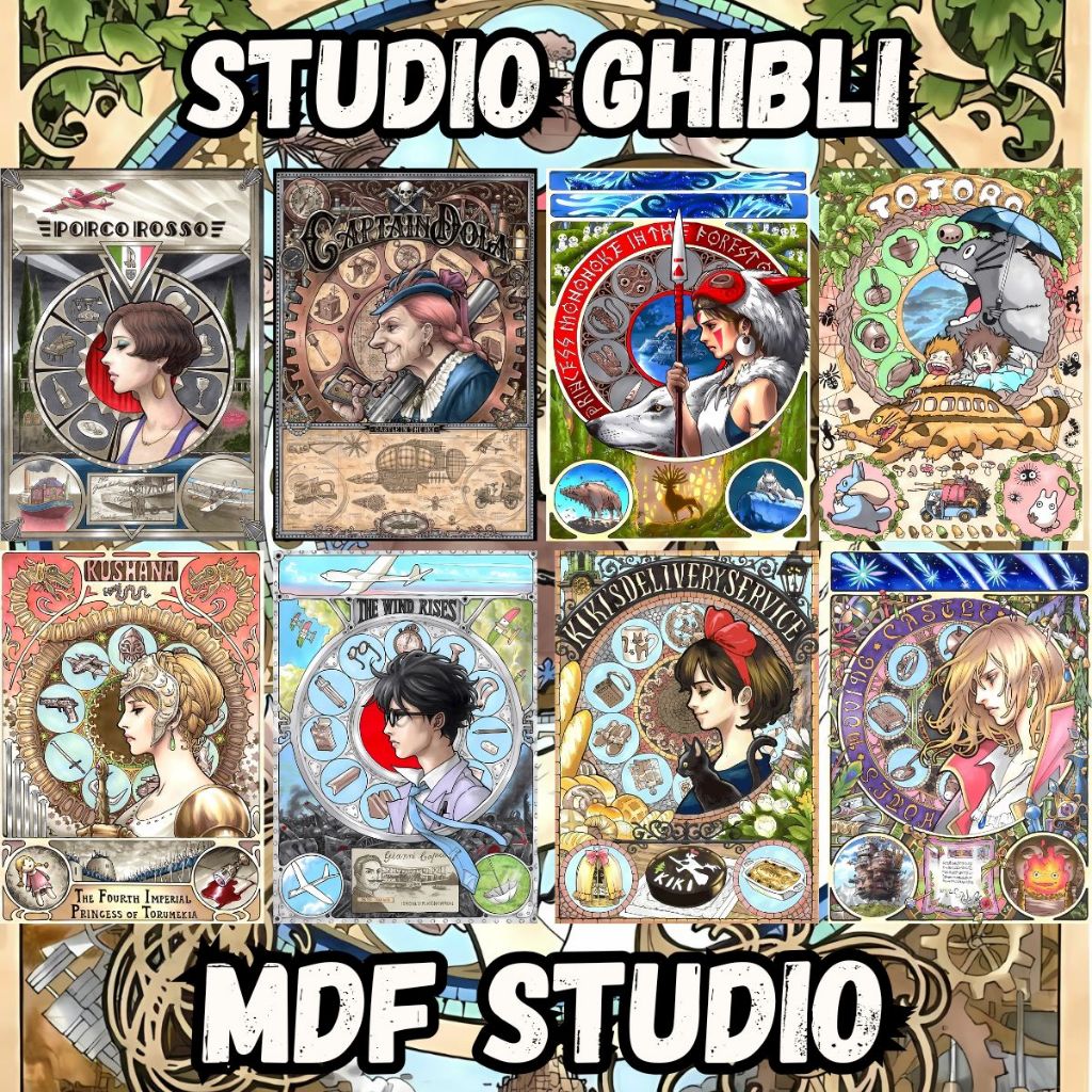 Placas Quadros Decorativos EM MDF Exclusivos do Studio Ghibli | Totoro ...