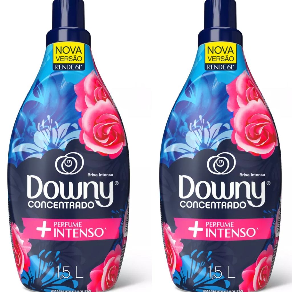 Kit 2 Amaciante Downy 1,5l Concentrado Brisa Intenso 3 litros | Shopee Brasil