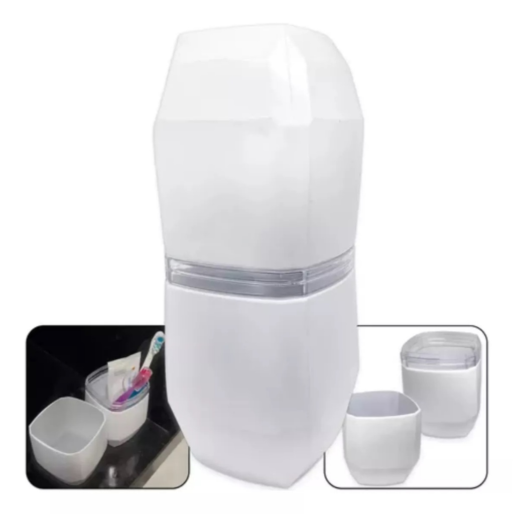Porta Pasta De Dente E Escovas Organizador Com Tampa Luxo Premium ...