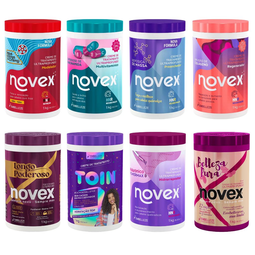 Cremes de Tratamento Novex 1kg Colágeno / Hialurônico / Niacinamida ...