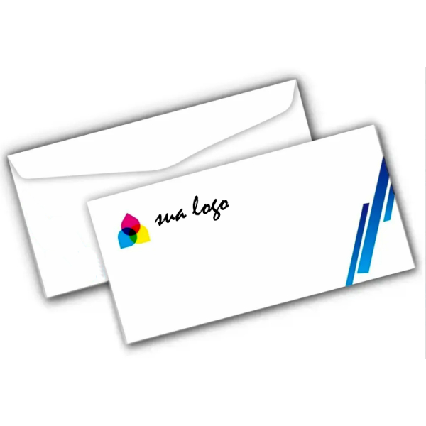 100 Envelopes 11x22cm Personalizado - Timbrado | Shopee Brasil