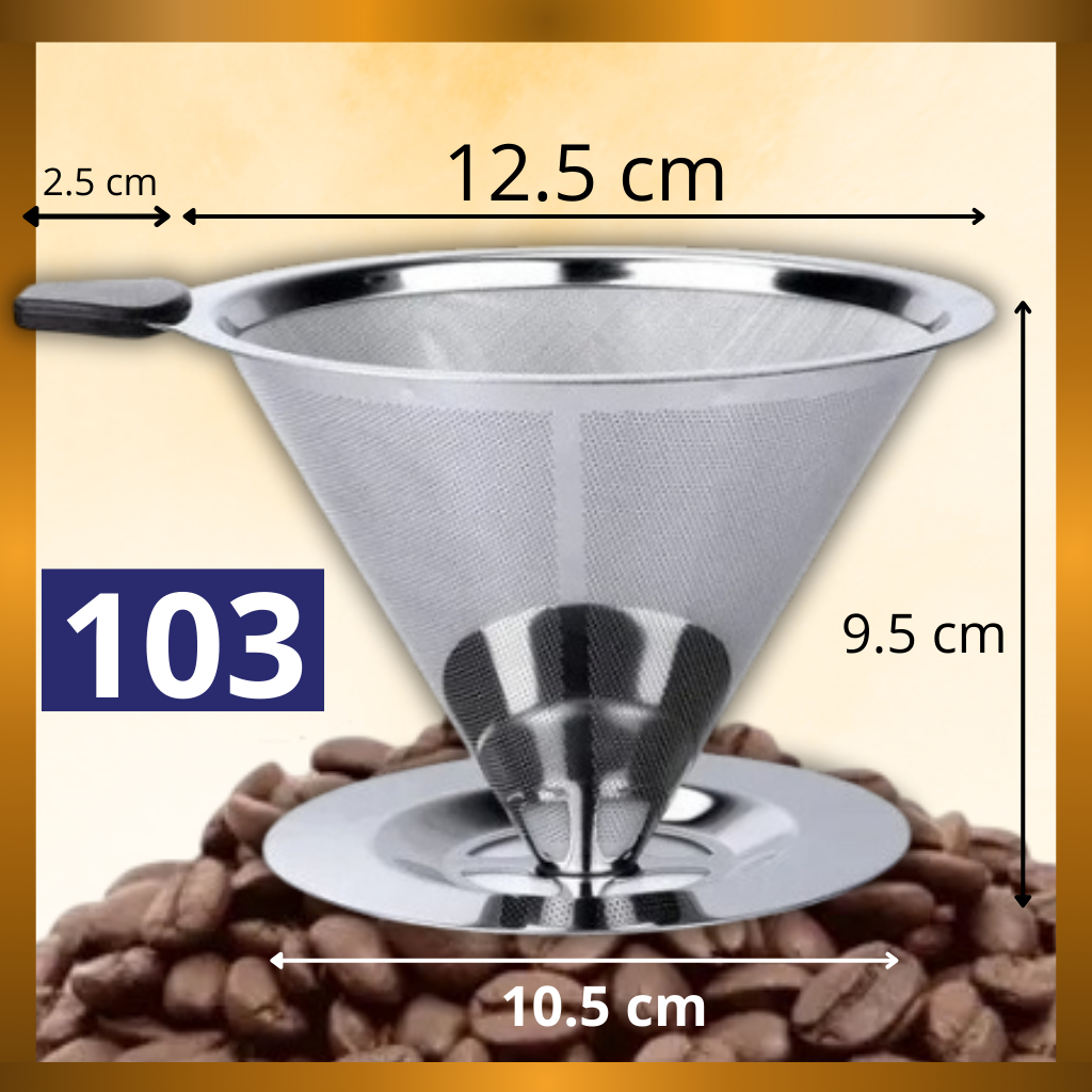 Filtro Coador de Café Inox 101 102 103 304 Reutilizável - Peneira ...