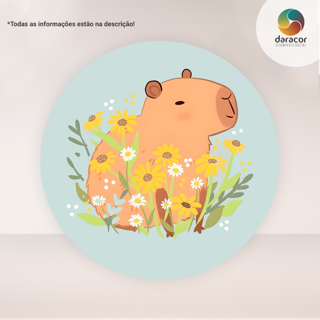 Painel Redondo Capivara C/Elástico - R06 | Shopee Brasil