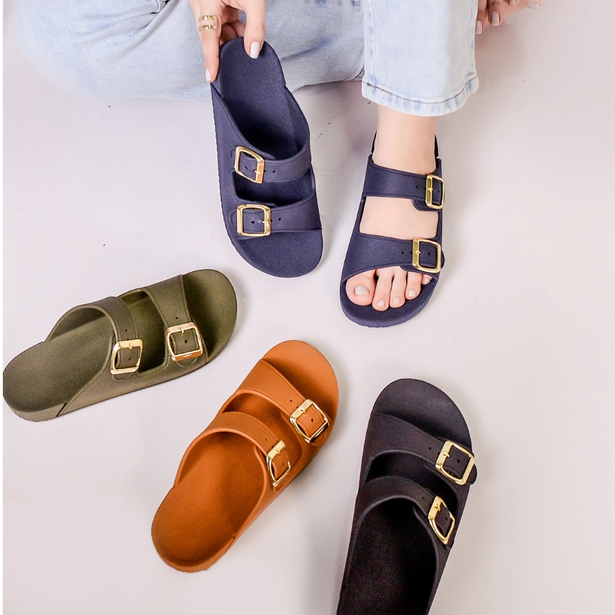 Birken Slide Injetada Duas Fivelas Douradas | Shopee Brasil