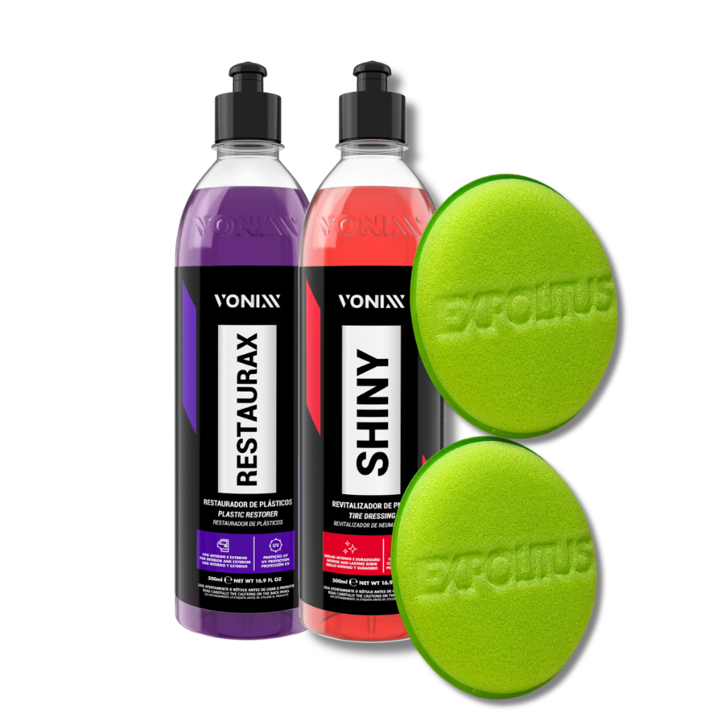 Restaurax Restaurador De Plásticos + Shiny 500ml Vonix + 2apli | Shopee ...