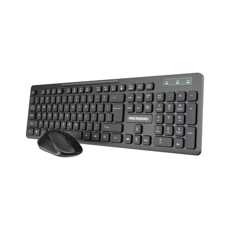 KIT TECLADO/MOUSE WIRELESS MICRODIGI MD-KB-277GCM BLACK | Shopee Brasil