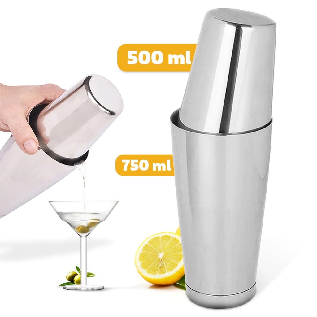 Coqueteleira Dupla Inox 750/500ml Caipirinha Drinks Bar - Bhz Store | Shopee Brasil