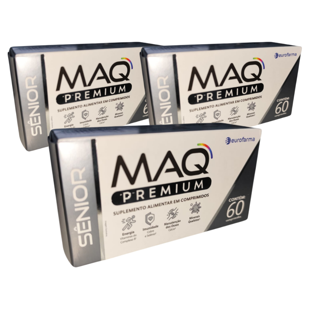 Kit 3 Vitamina MAQ Sênior Premium 60 Cpr – Eurofarma | Shopee Brasil