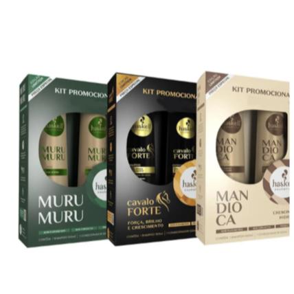 Kit Haskell Shampoo + Condicionador de 300ml Cavalo Forte Mandioca ou MuruMuru | Shopee Brasil