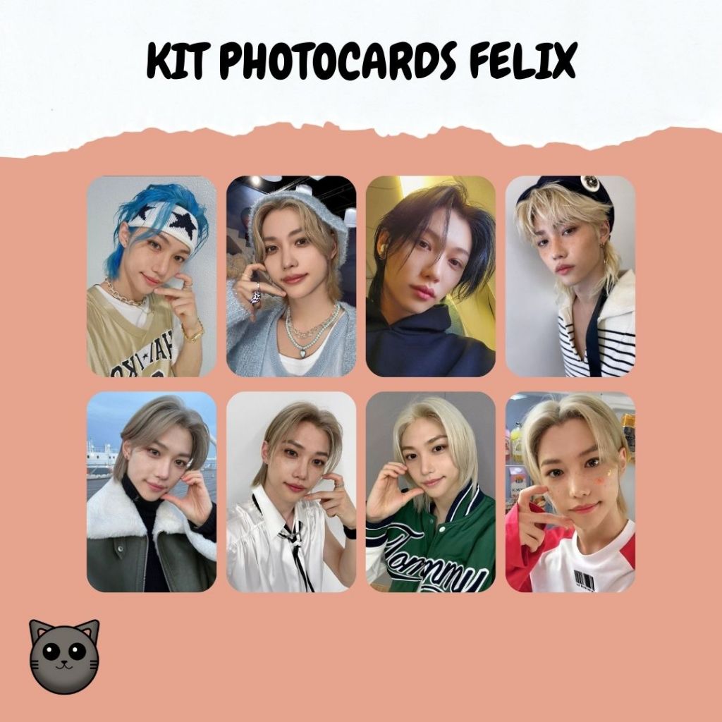 KIT PHOTOCARDS FANMADE STRAY KIDS FELIX | Shopee Brasil