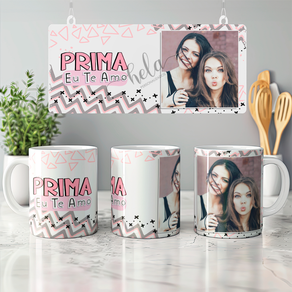 Caneca Prima Eu Te Amo Com Foto Personalizada | Shopee Brasil