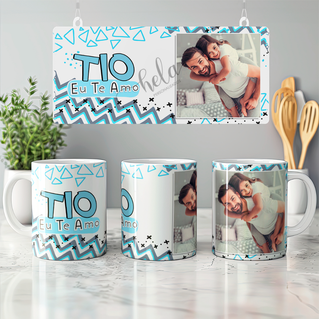Caneca Tio Eu Te Amo Com Foto Personalizada | Shopee Brasil